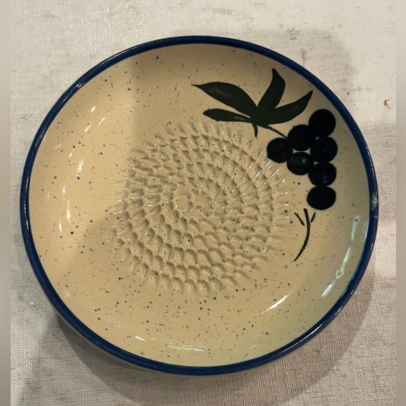 Kitchen | Handmade Style Cream Pottery Garlic Ginger Grating Plate Very ...